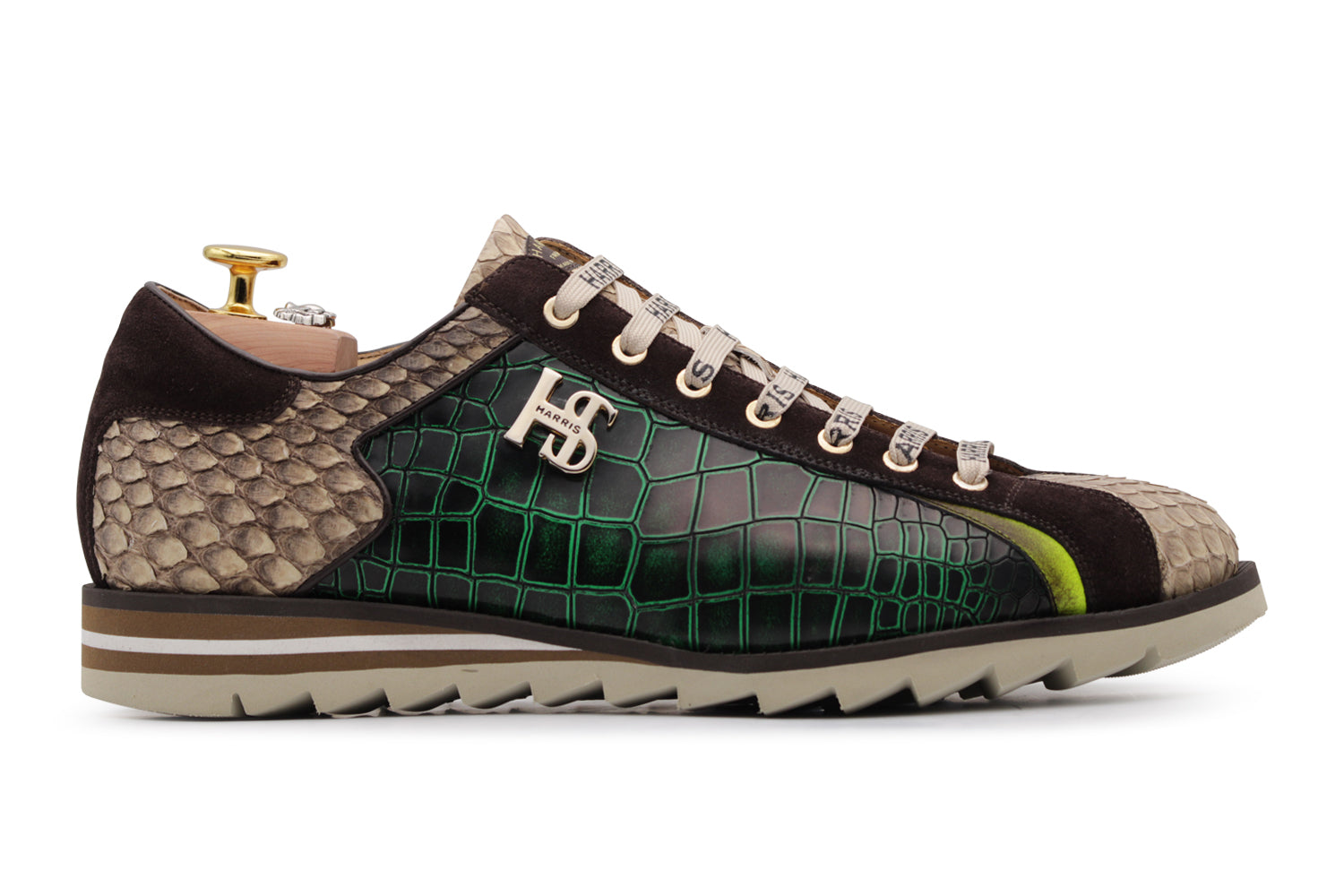 Precious leather sneaker with coconut printing – Harris Shoes 1913