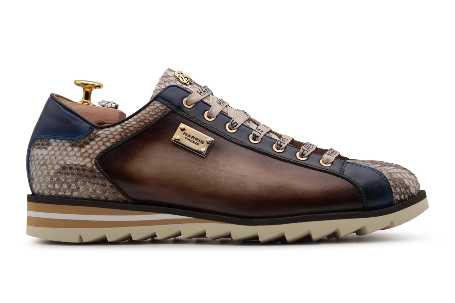 Hand shaded precious leather sneaker – Harris Shoes 1913