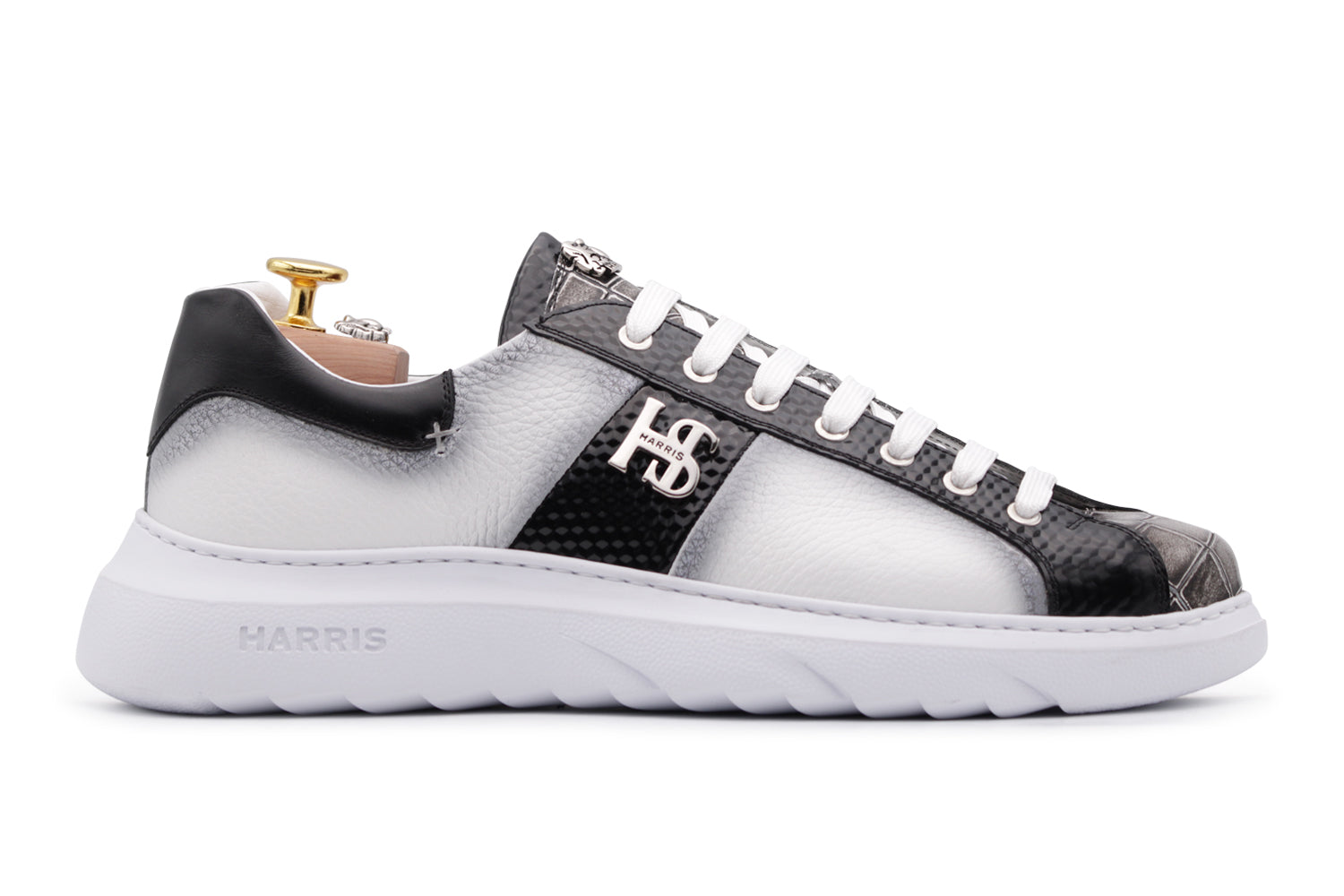 Hand shaded leather sneakers – Harris Shoes 1913